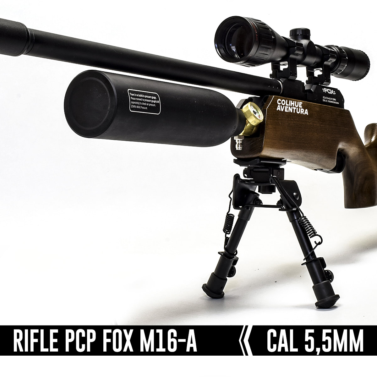 Rifle PCP Fox M16-A // cal 5,5mm - Colihue Aventura