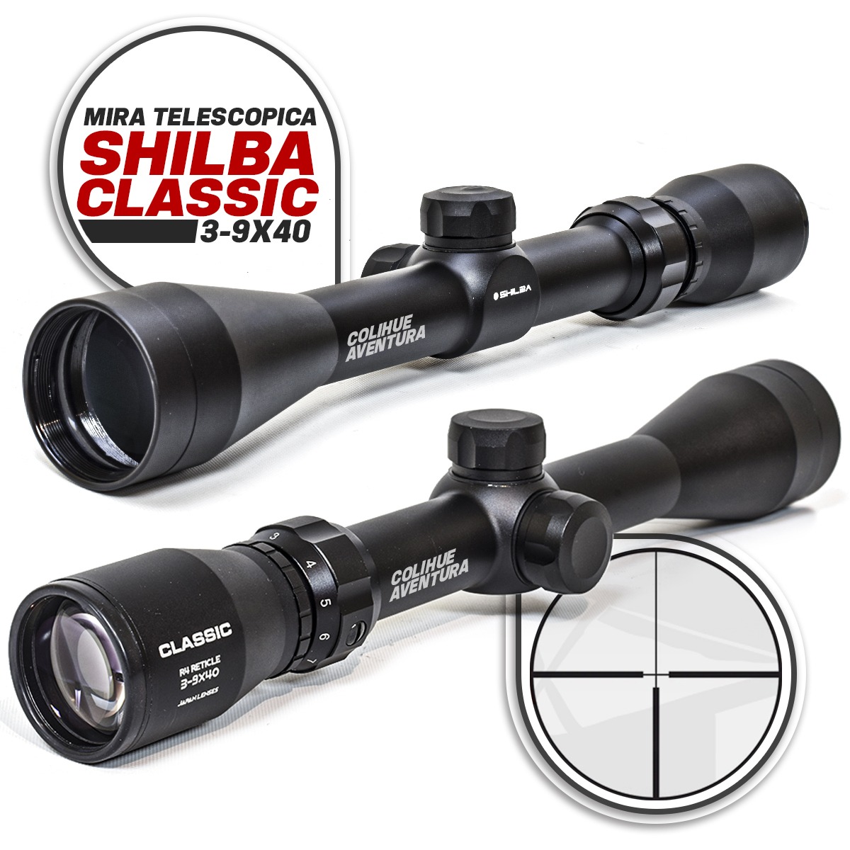 Mira Telescopica Shilba 3-9x40 // Linea Classic - Colihue Aventura