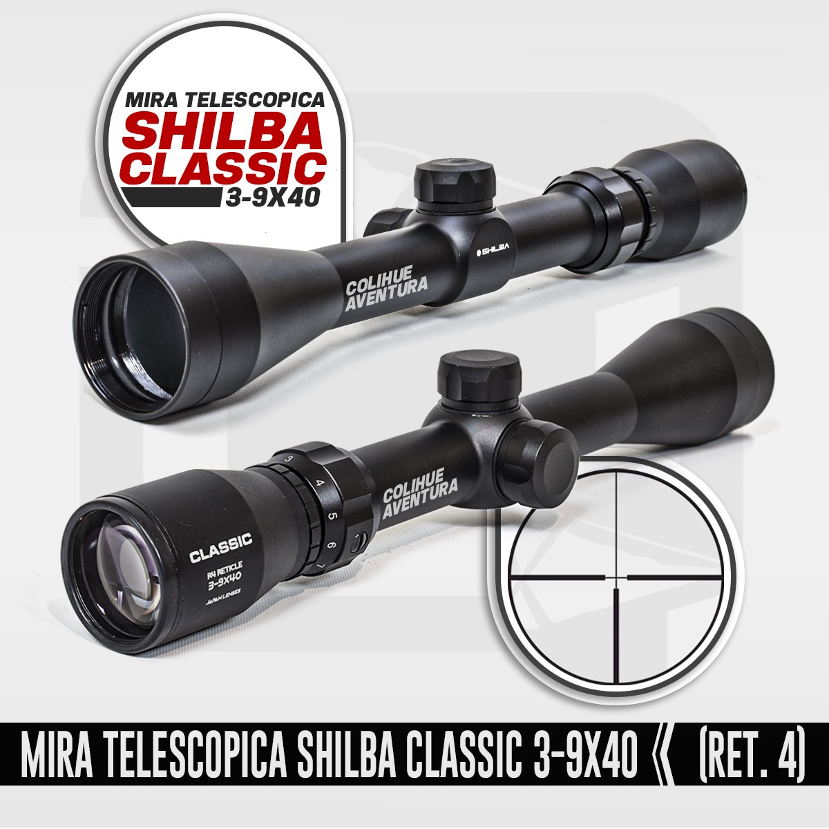 Mira Telescopica Shilba 3-9x40 // Linea Classic - Colihue Aventura