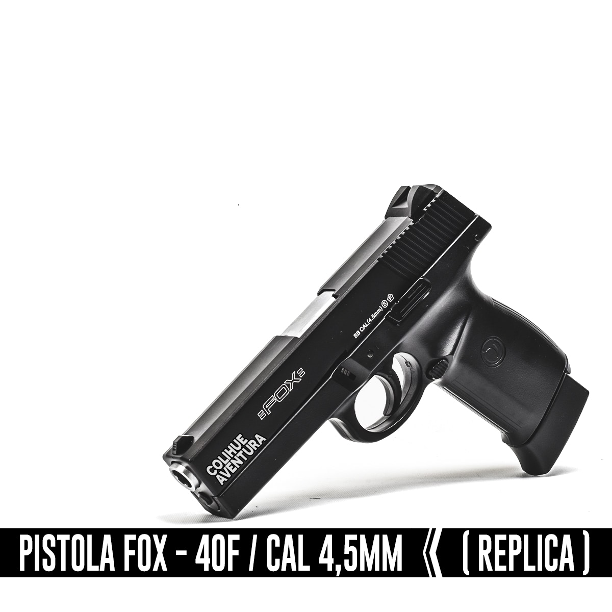 Pistola Co2 Fox 40F // (Replica S&W Sigma 40) cal 4,5mm - Colihue Aventura