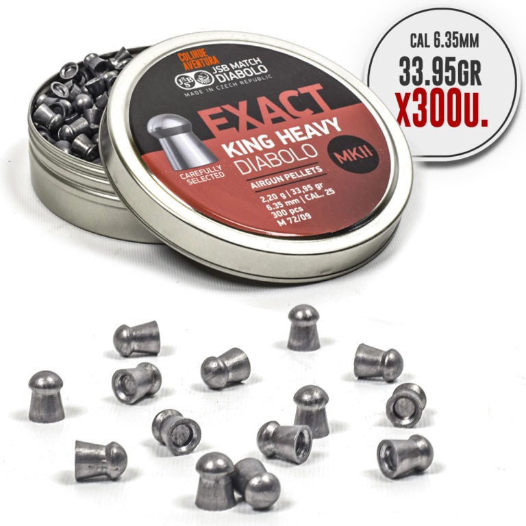Balines JSB Exact King Heavy MKII cal 6,35mm x300u. - Colihue Aventura