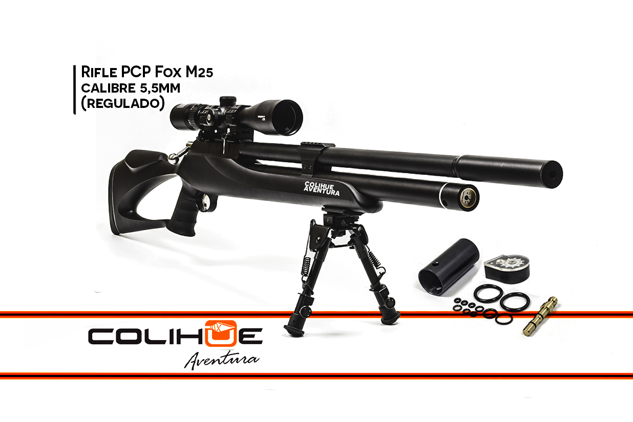 Rifle PCP "Fox M25" cal 5,5mm Plus // Regulado - Colihue Aventura