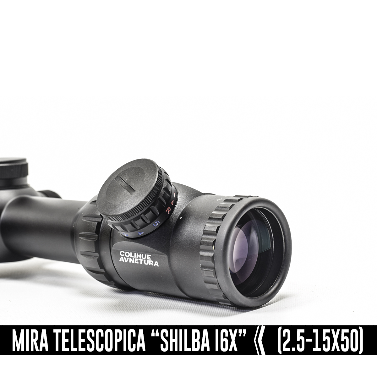 Mira Telescopica "Shilba i6x" 2.5-15x50 // Iluminada Roja y Azul - Colihue Aventura