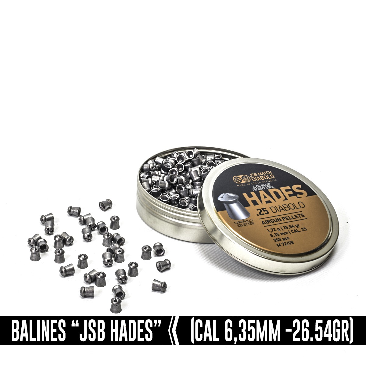 Balines JSB "Hades" cal 6.35mm // 26.54gr - x300u - Colihue Aventura
