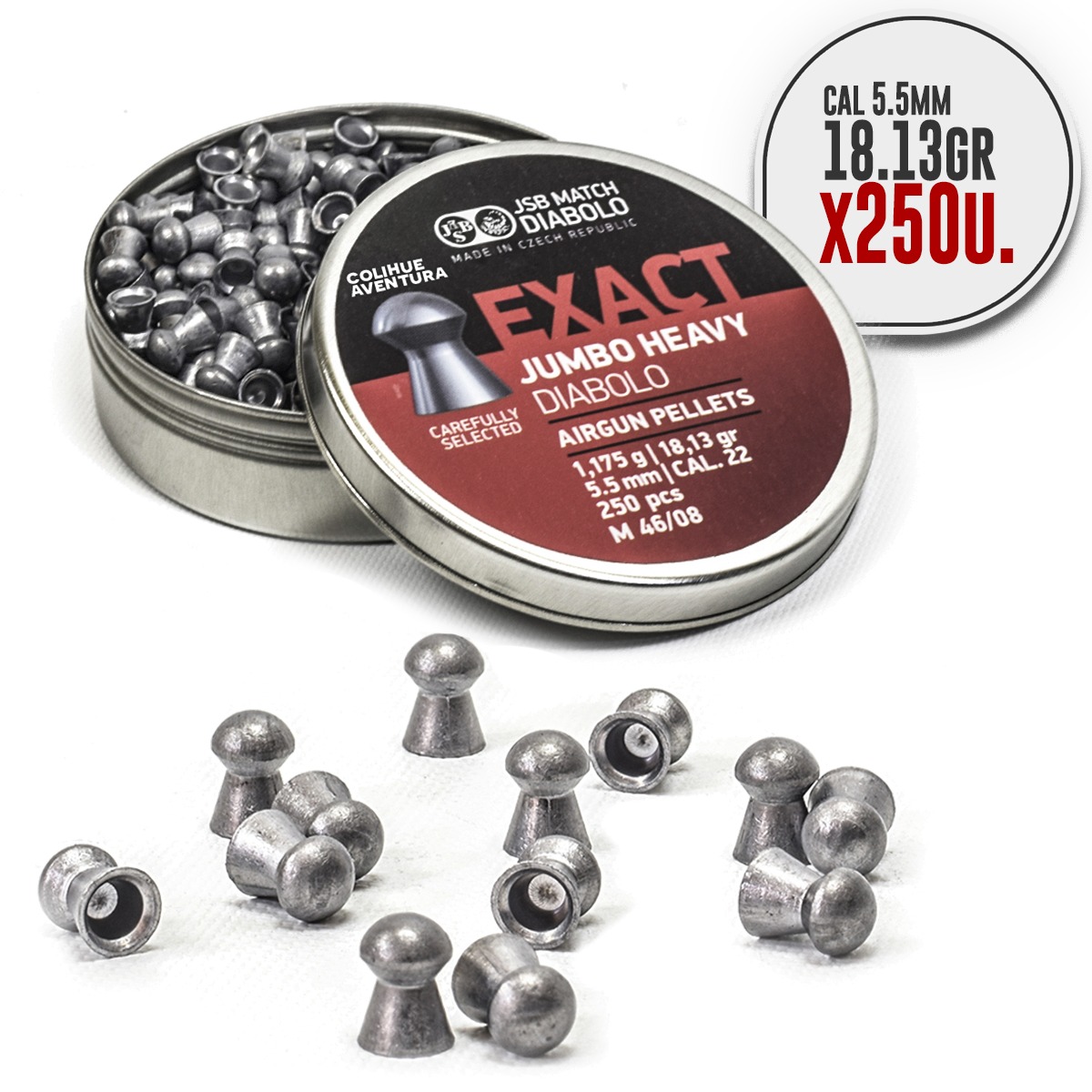 Balines JSB Jumbo Heavy 18gr 5,5mm x250 - Colihue Aventura