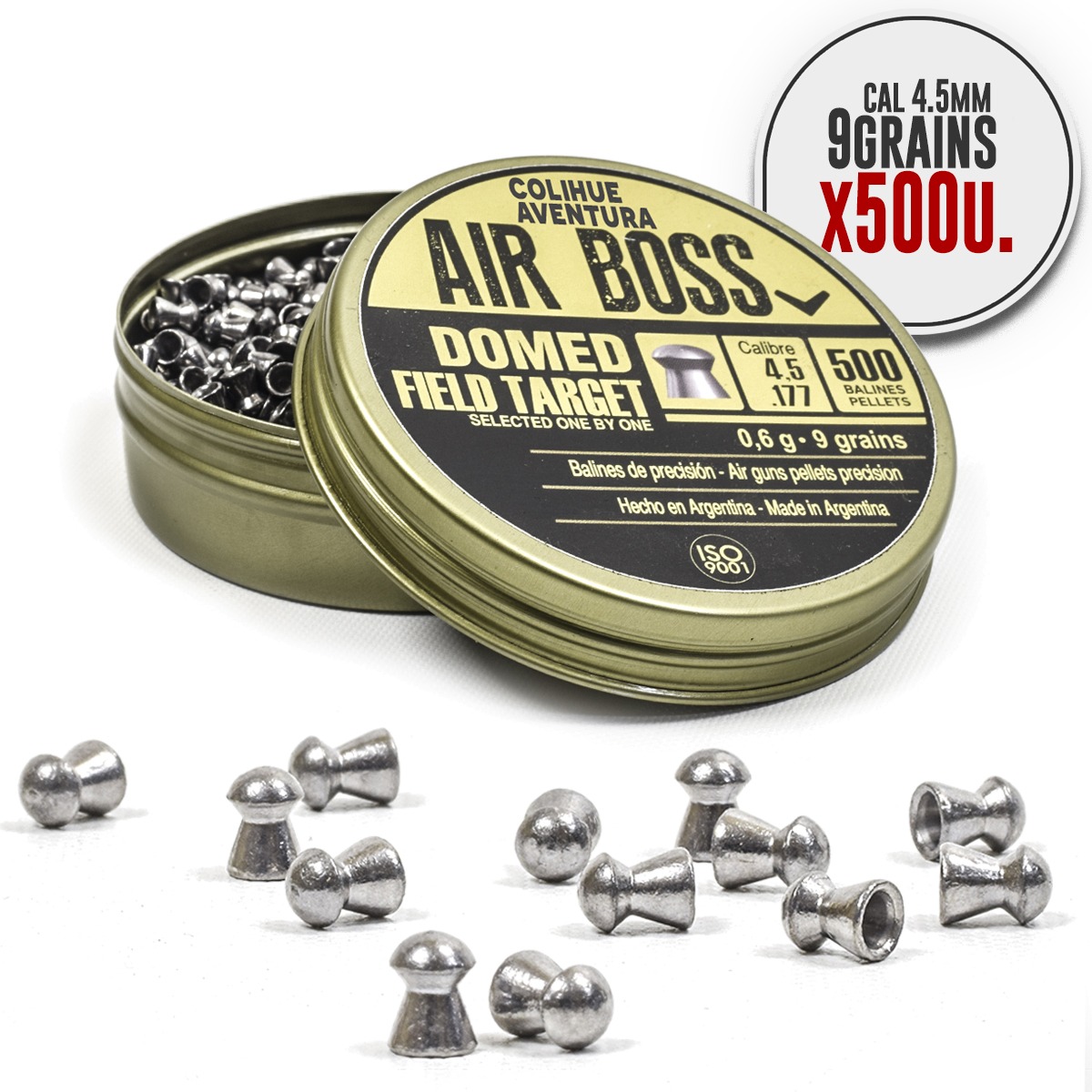 Balines Air Boss Domed Field Target // Cal 4,5mm - 9gr// X500 - Colihue ...