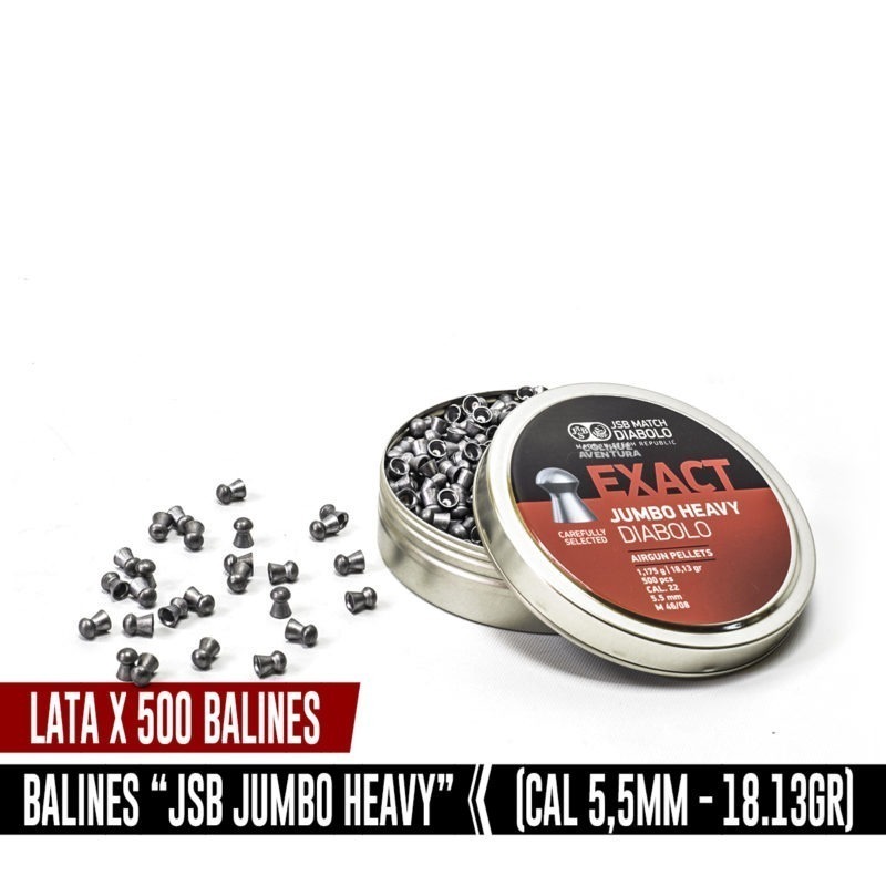 Balines JSB Jumbo Heavy x500u cal 5,5mm (18.13gr) - Colihue Aventura