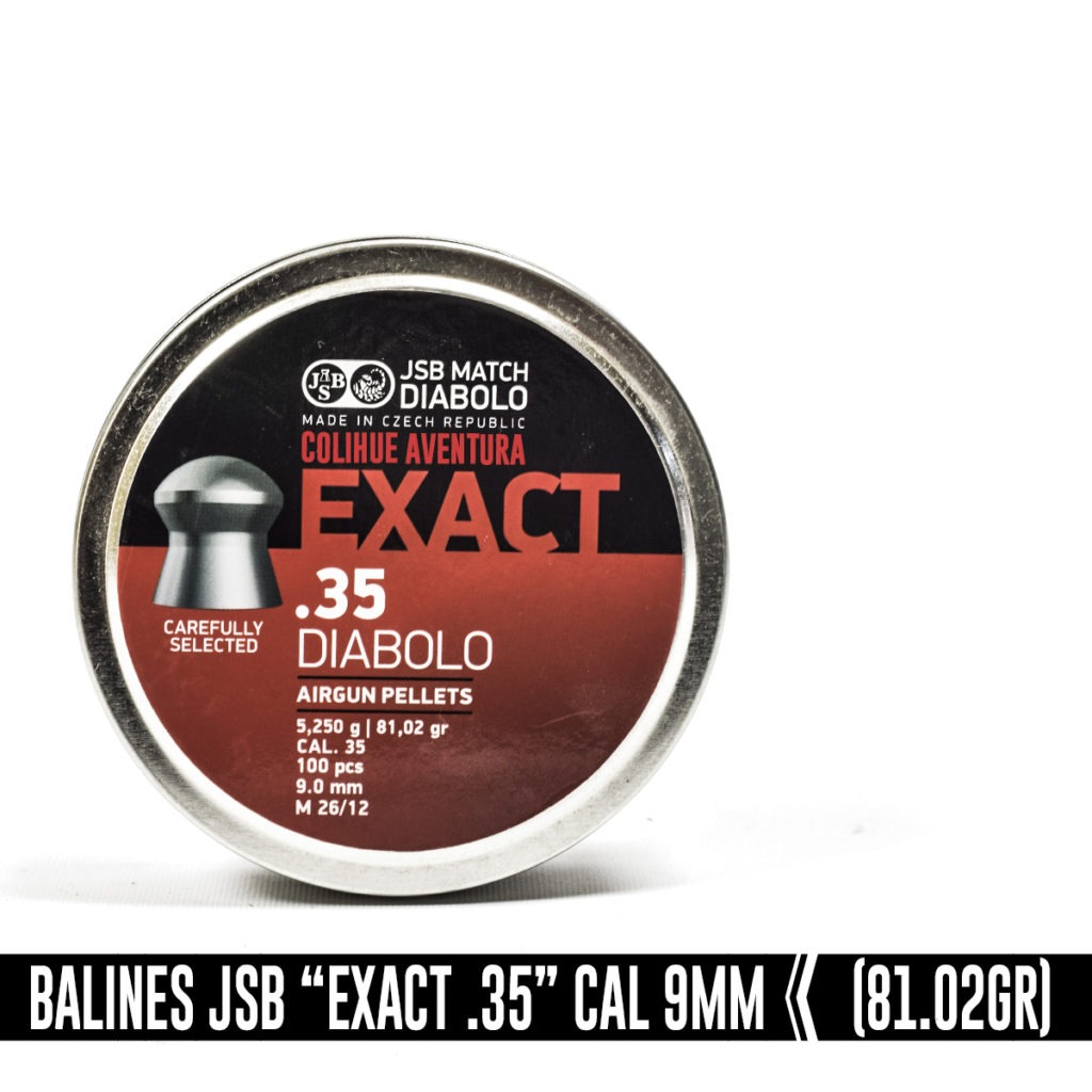 Balines JSB Exact .35 (cal 9mm) / 81.02gr – x100u - Colihue Aventura
