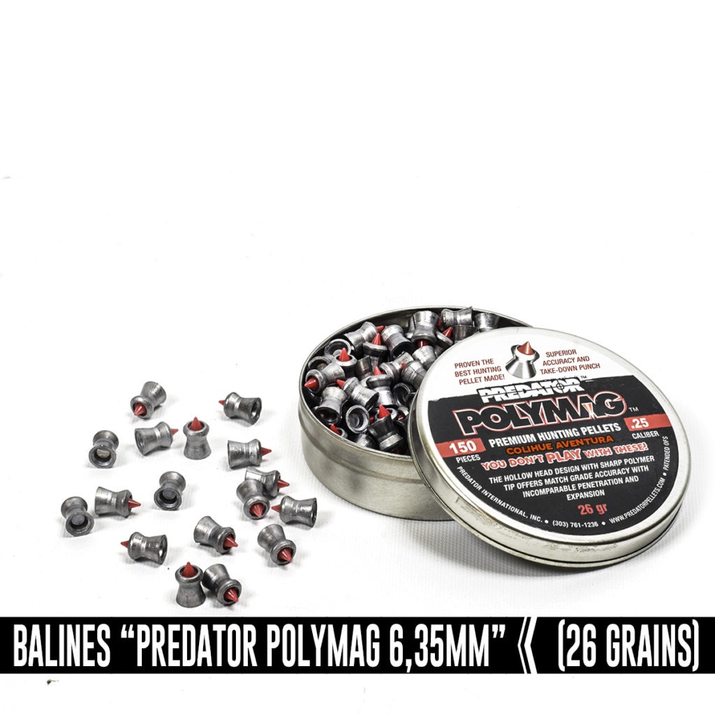 Balines Predator Polymag (cal 6.35mm / 26gr) - x 150u - Colihue Aventura