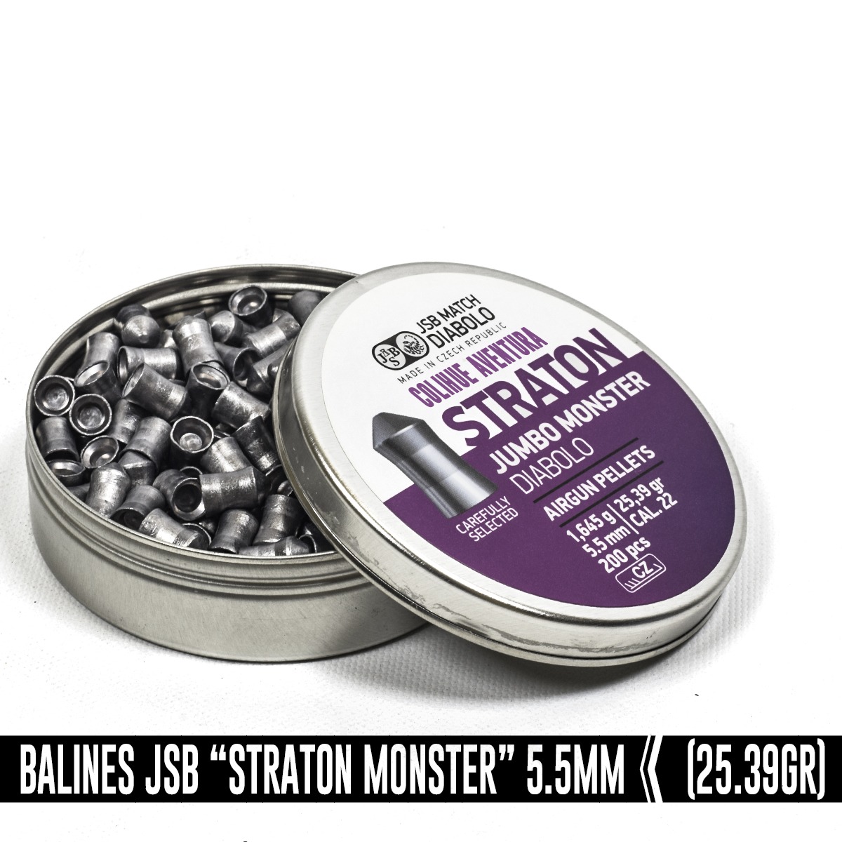 Balines JSB Straton Jumbo Monster // cal 5,5mm - 25.39gr (x200) - Colihue Aventura