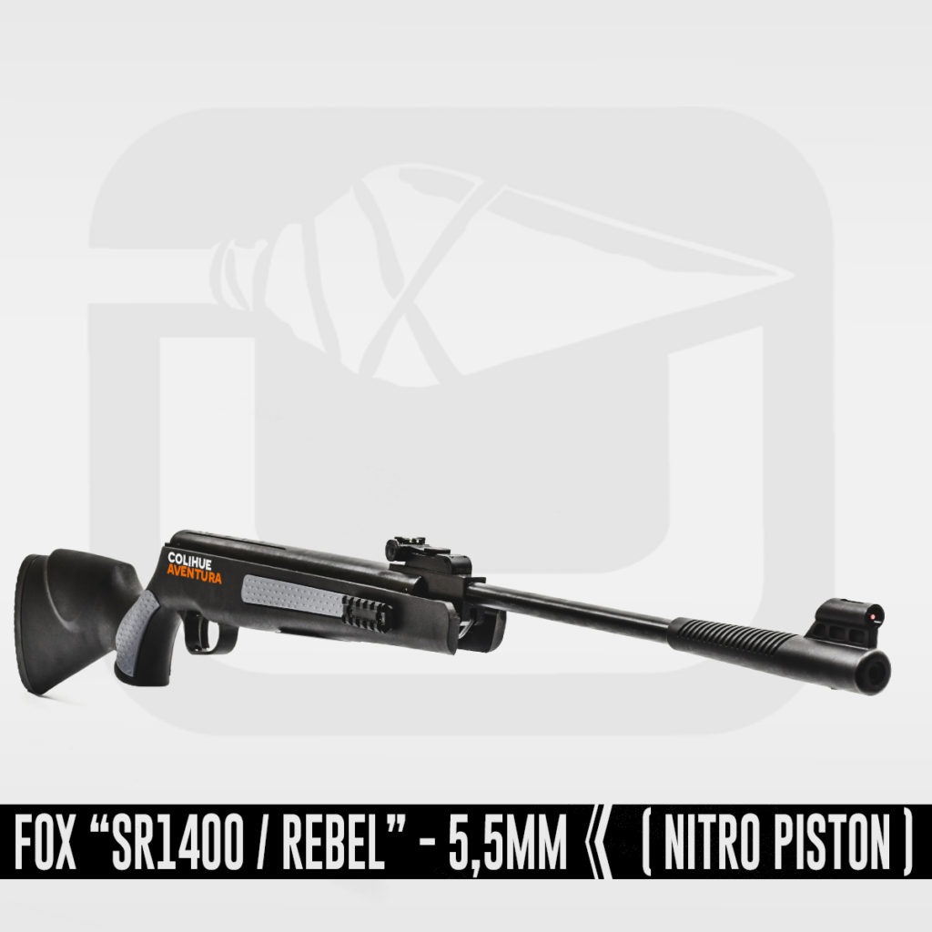 Rifle Fox "SR1400 Rebel Black" (cal 5,5mm) Nitro Pistón - Colihue Aventura