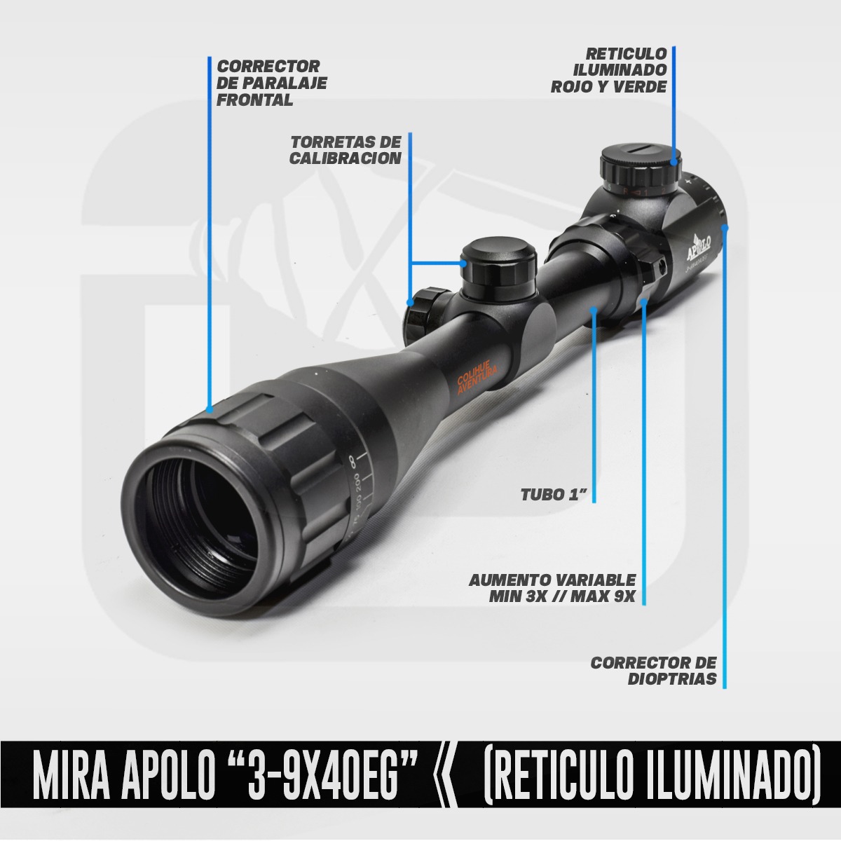 Mira Apolo 3-9x40EG 5 - Colihue Aventura