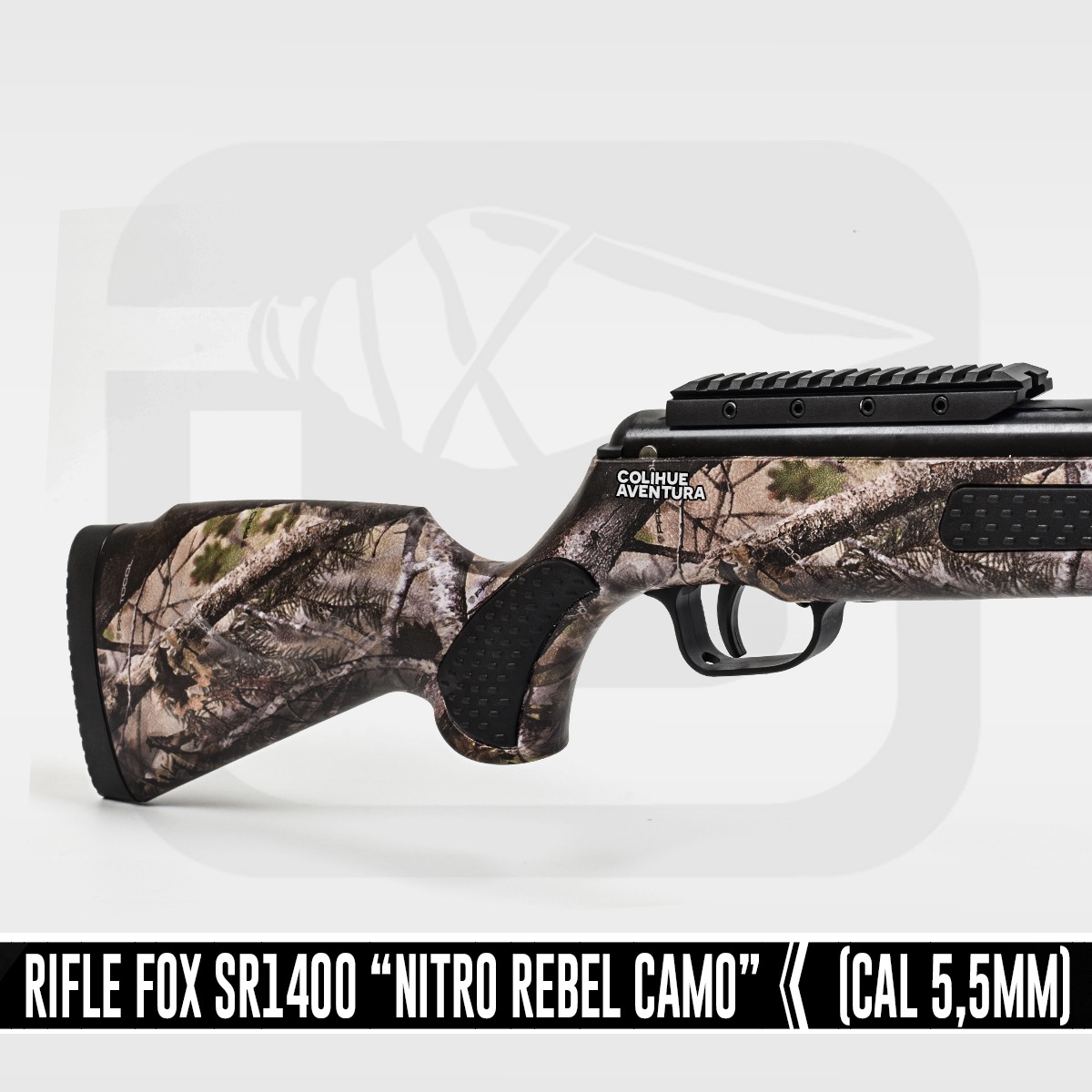 Rifle Nitro Piston Fox Sr1400 Rebel Camuflado - cal 5,5mm