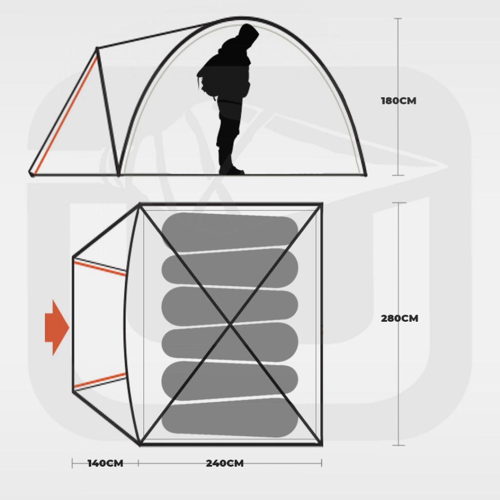 Carpa Spinit Adventure 6 - Camping - Colihue Aventura