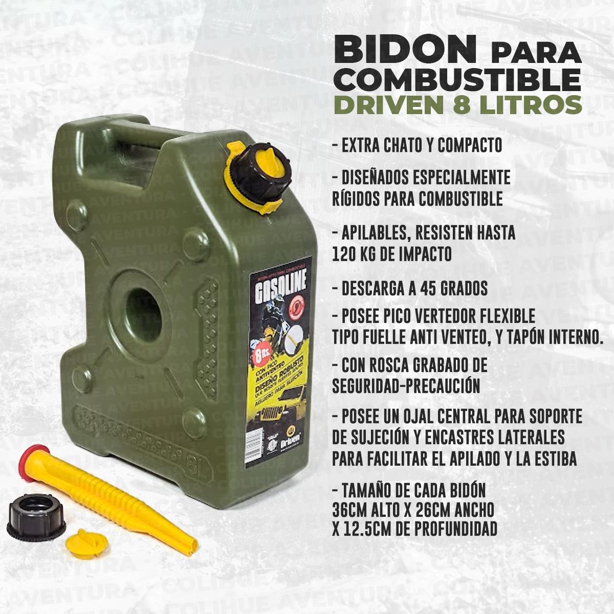 Bidon para Combustible Driven - "8 litros" Extrachato - Colihue Aventura