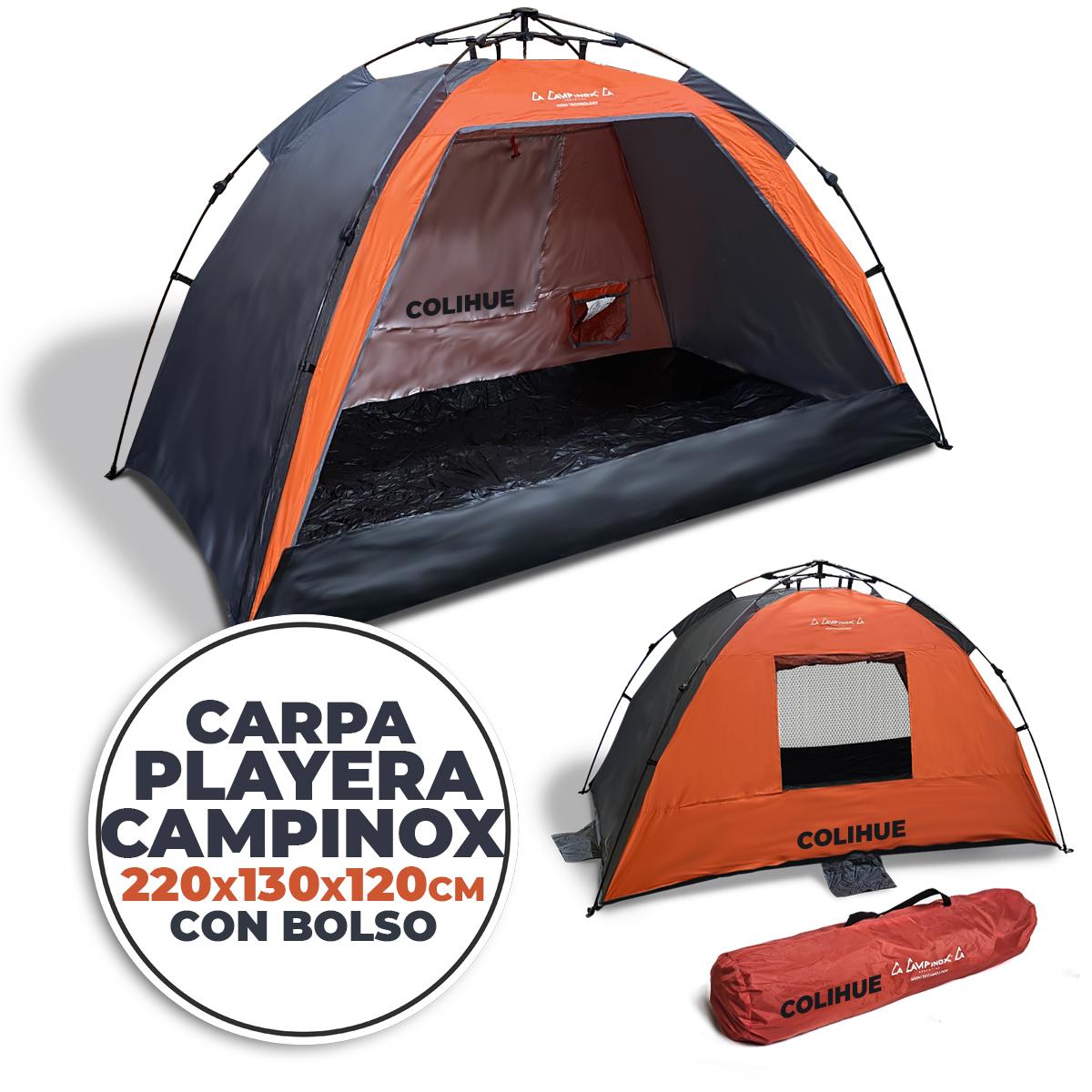 Carpa Playera Auto Armable Campinox Rafaga C/ Proteccion Uv + Bolso ...