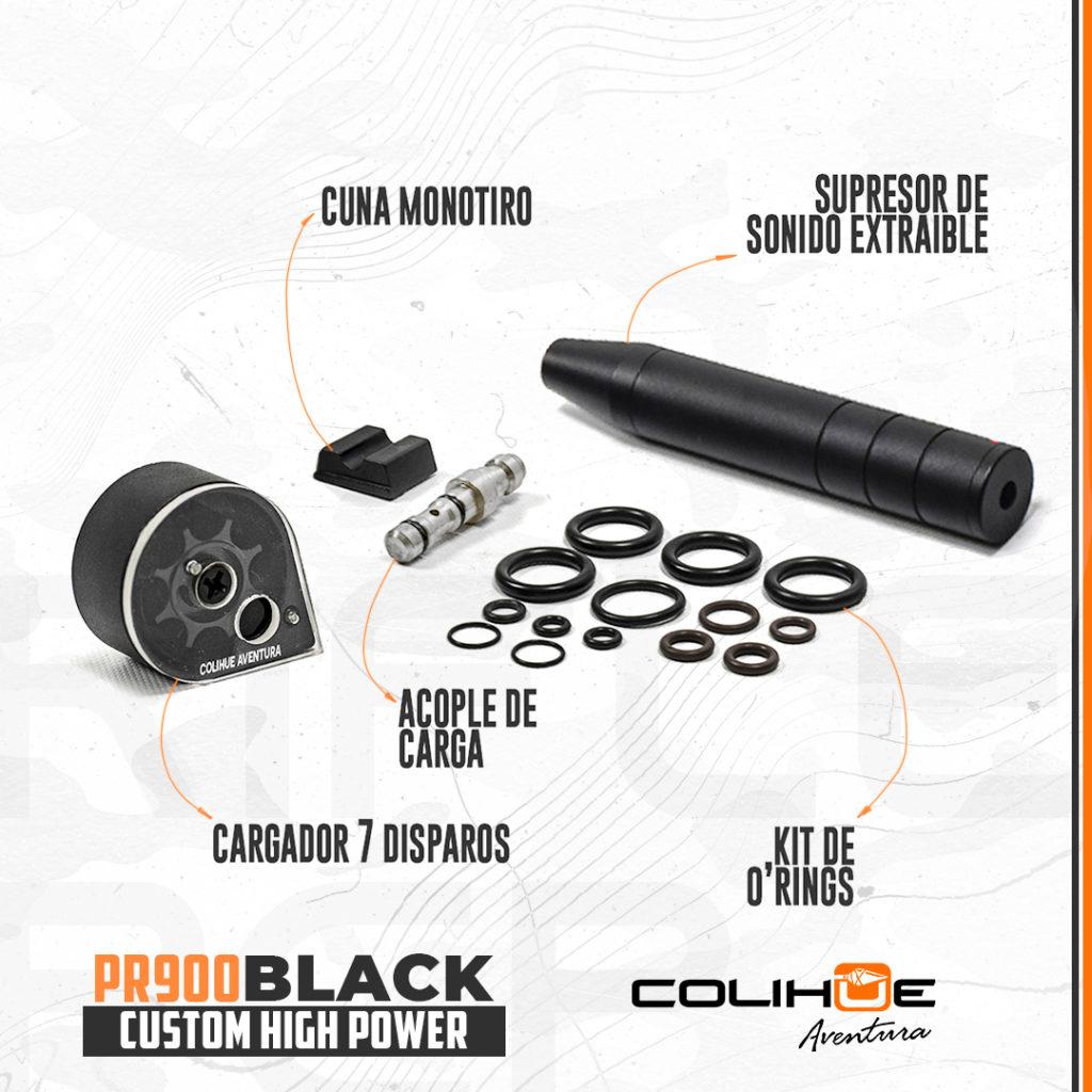 RIFLE PCP FOX PR900W BLACK HIGH POWER // CAL 5,5MM - Colihue Aventura