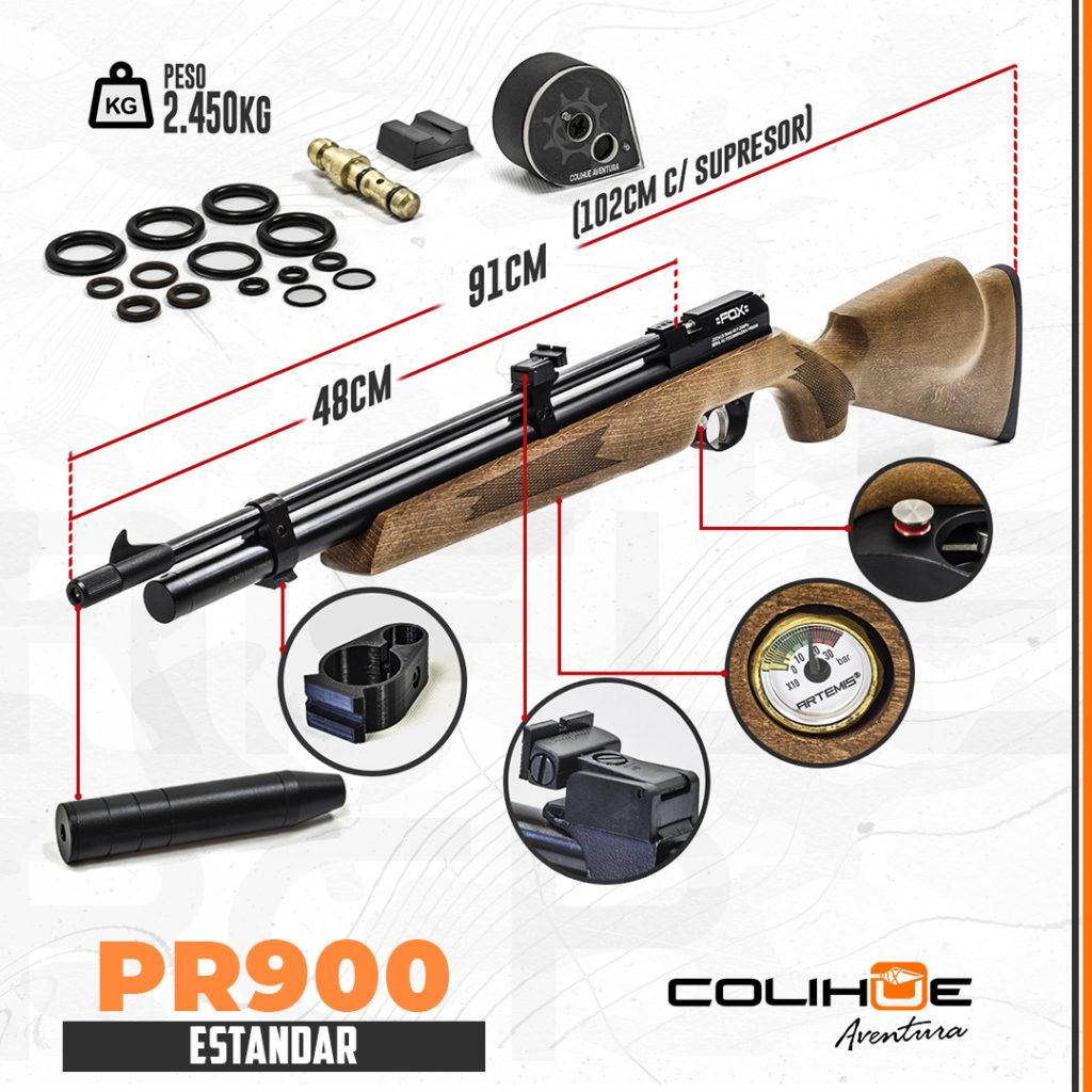 Rifle PCP Fox PR900w cal 5,5mm // Estandar - Colihue Aventura