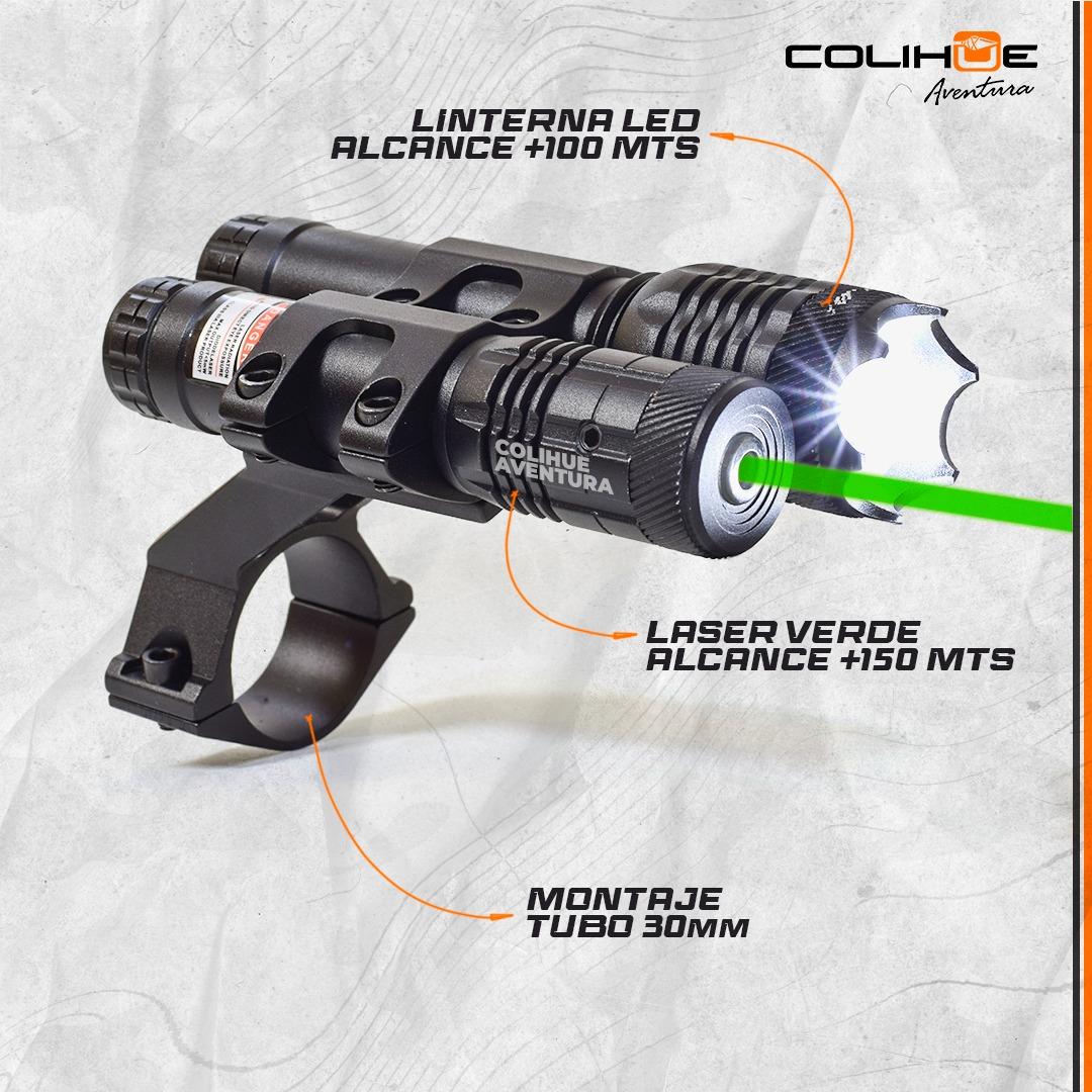 Linterna + Laser Verde Tactico Shilba C/ Anilla Tubo De Mira - Colihue ...